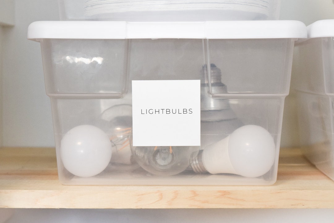 Minimalist Home Organization Labels • for Bath, Linen Closet, Storage ...