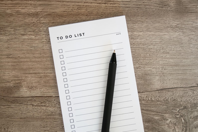 Modern Tear-off Notepad • Grocery List, to Do, or Notes • 4x10 ...