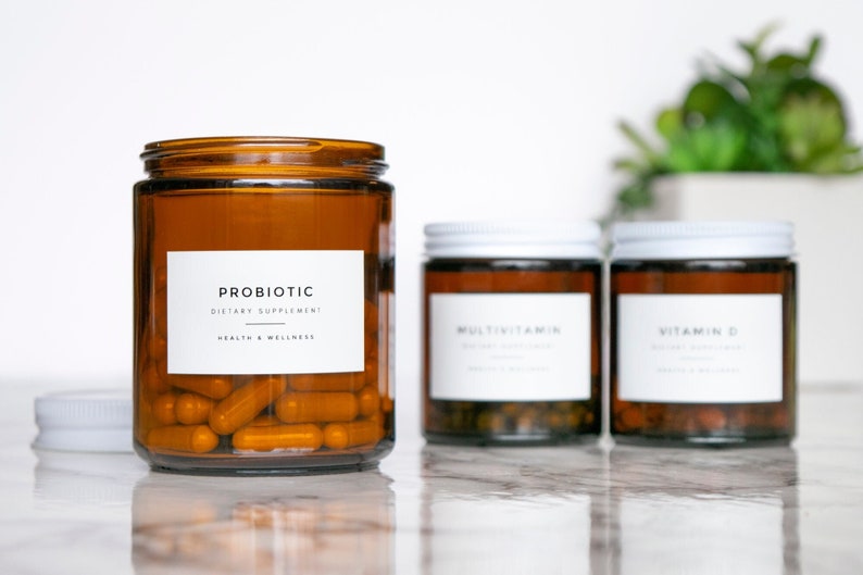 Modern Medicine Supplement Labels Water and Oil Resistant - Etsy