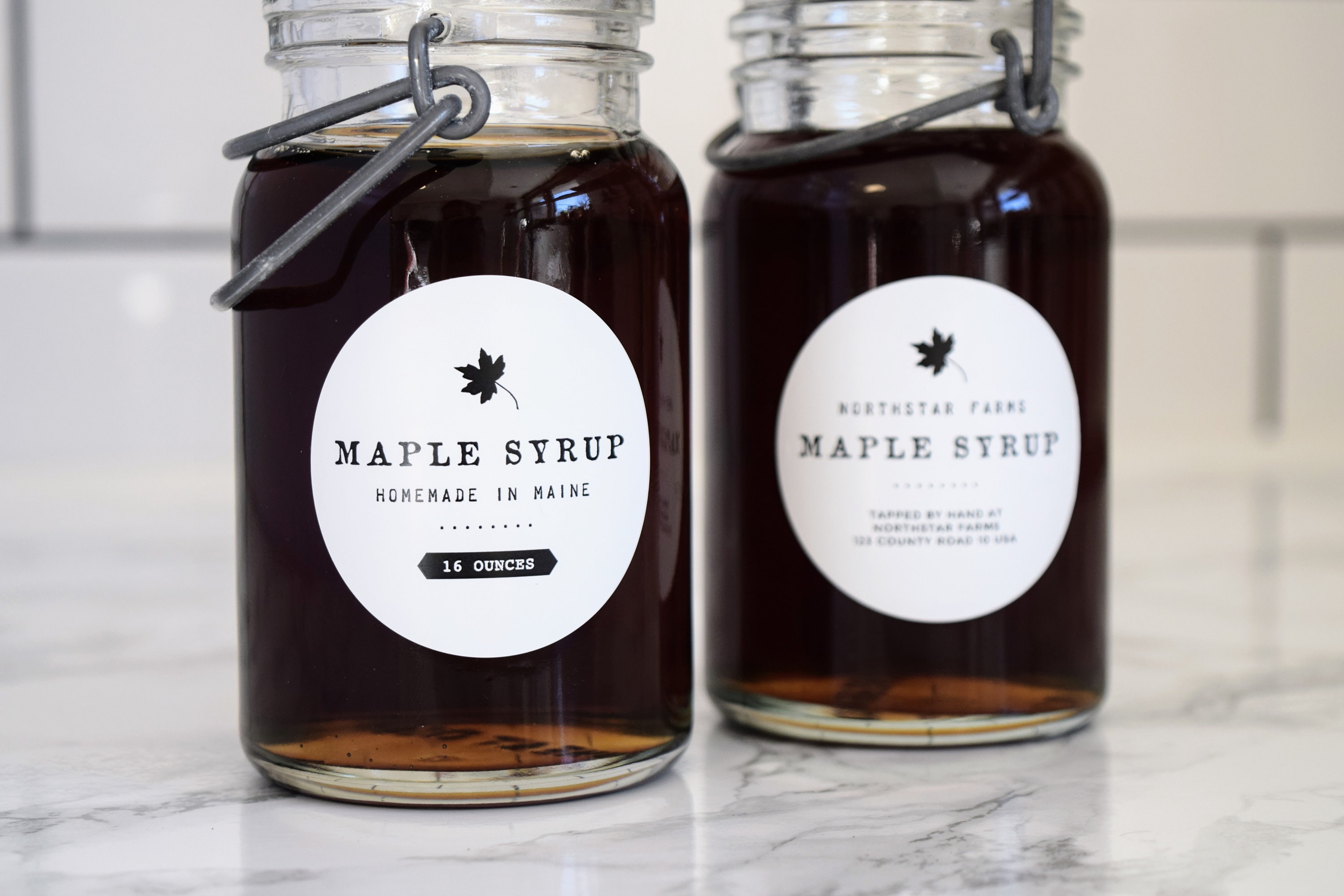 Farmhouse Maple Syrup Labels Custom Water and Oil - Etsy Canada
