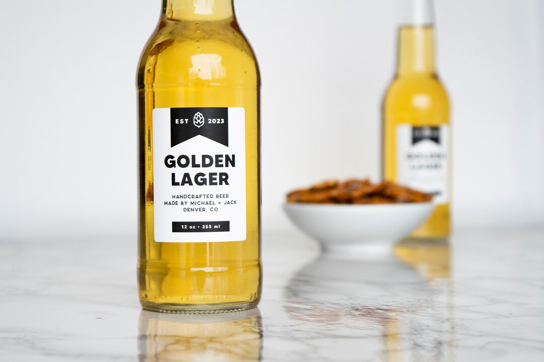 Block Banner Beer Labels • Water and Oil Resistant • Personalization ...