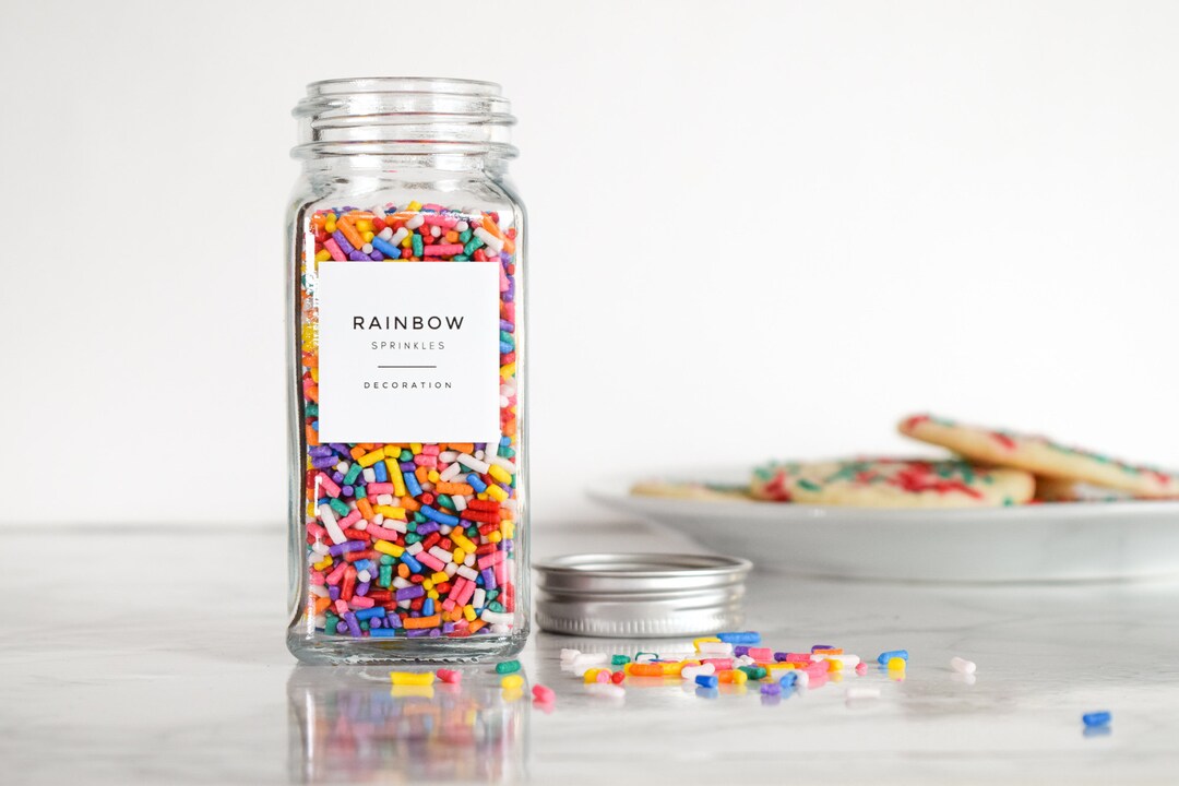 Modern Sprinkles + Extract Labels • Personalization Available • Durable ...