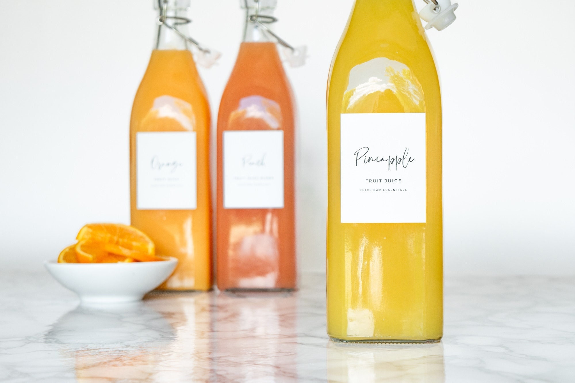 Simple-script Juice Bar Labels for Parties, Mimosas, and Pantry ...