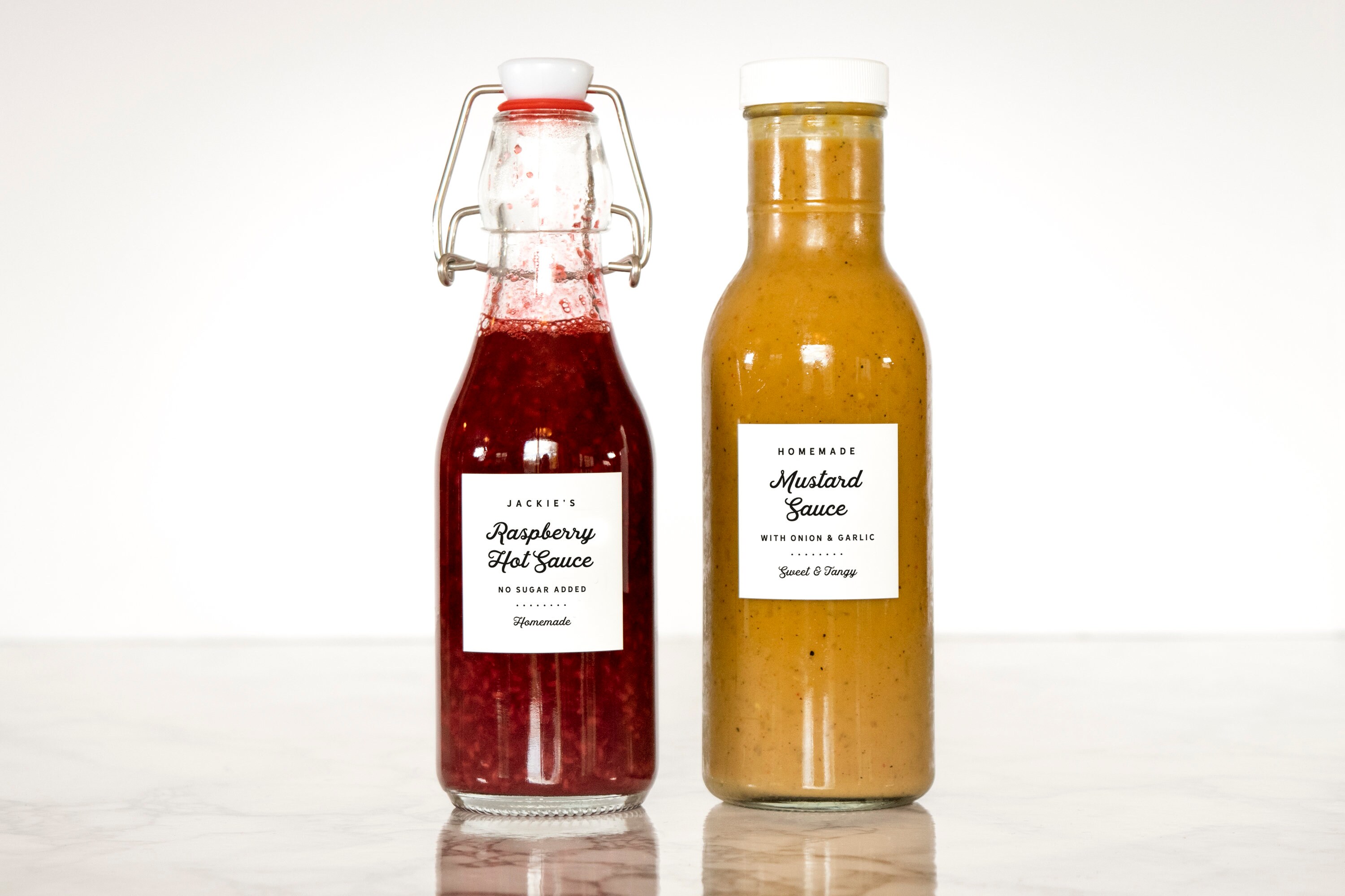 Retro-script Sauce and Salsa Labels Personalized Water and - Etsy