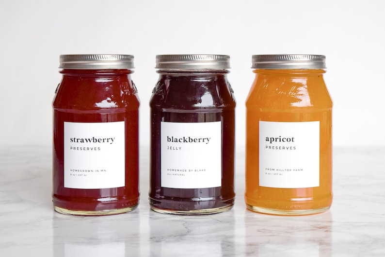 Glam-pop Jam Jelly Labels Custom Stickers for Packaging - Etsy