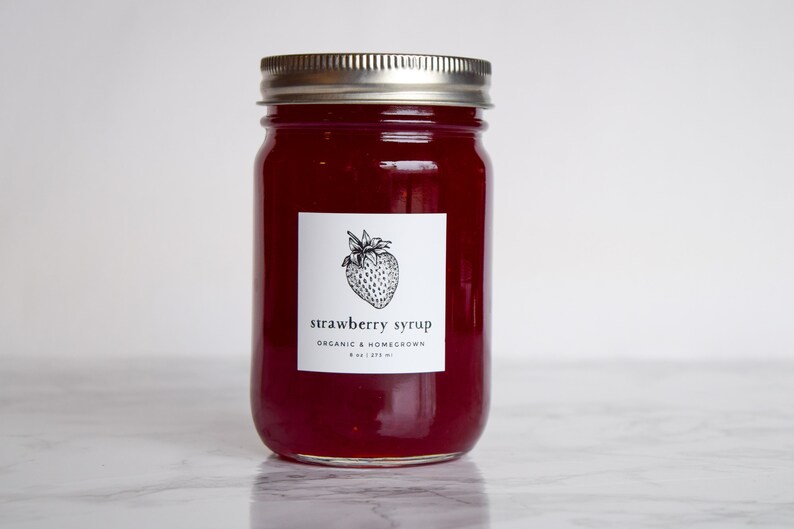 Strawberry Jam Jelly Labels Custom Stickers for Packaging | Etsy