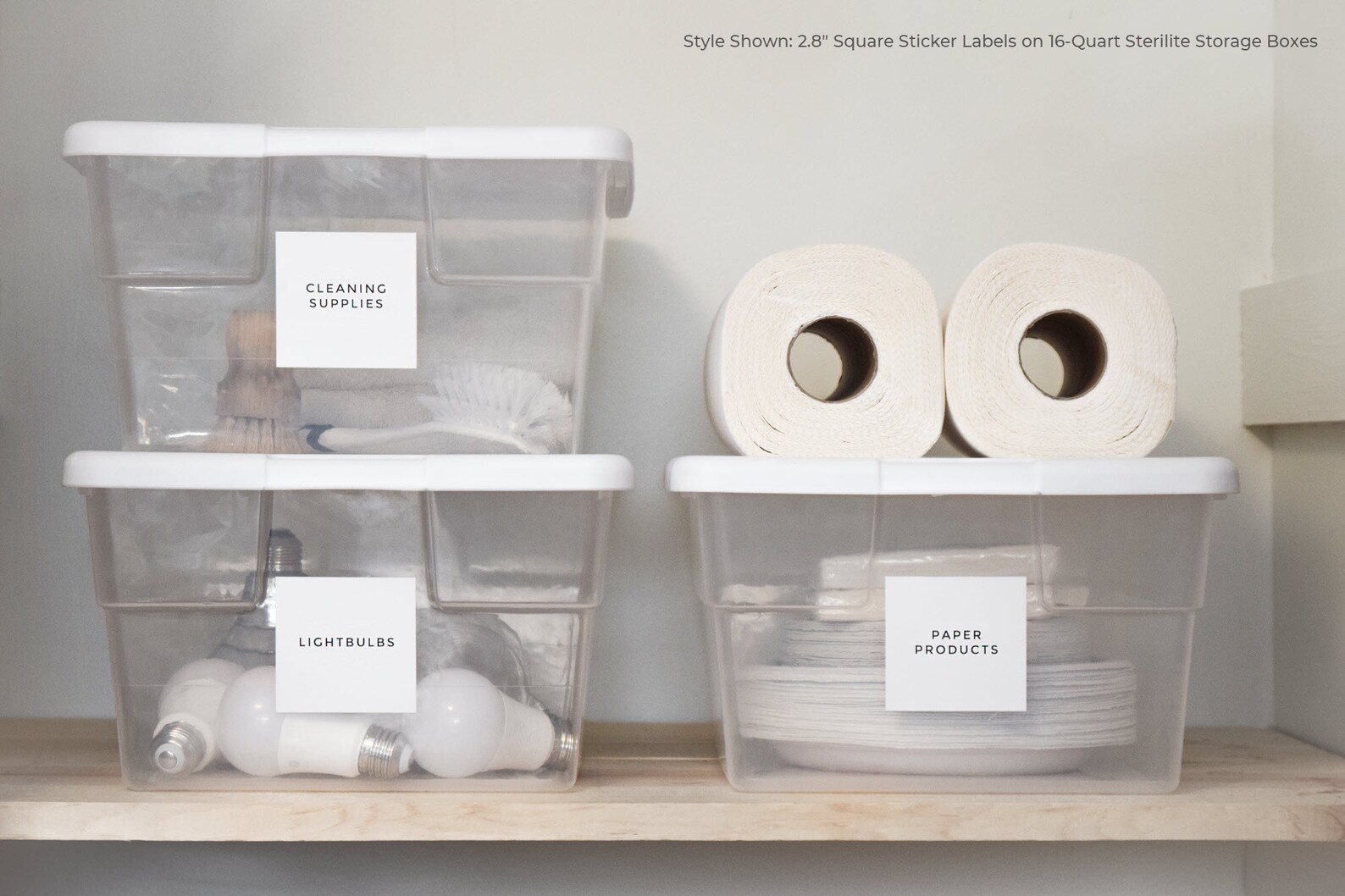 Modern Home Organization Labels • for Bath, Linen Closet, Storage, and ...