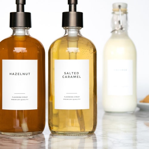 Clean-modern Laundry Room Essentials Labels Water and Oil - Etsy