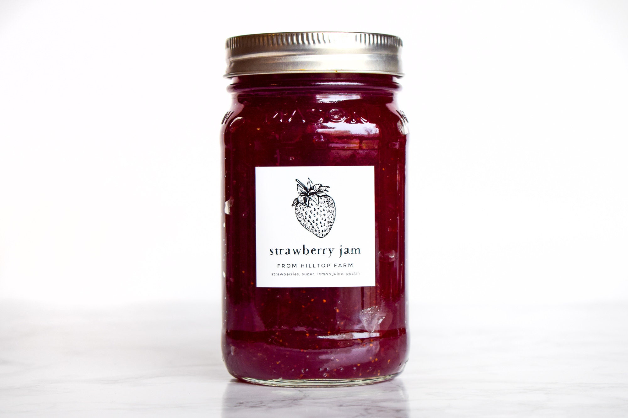 Strawberry Jam Jelly Labels Custom Stickers for Packaging | Etsy