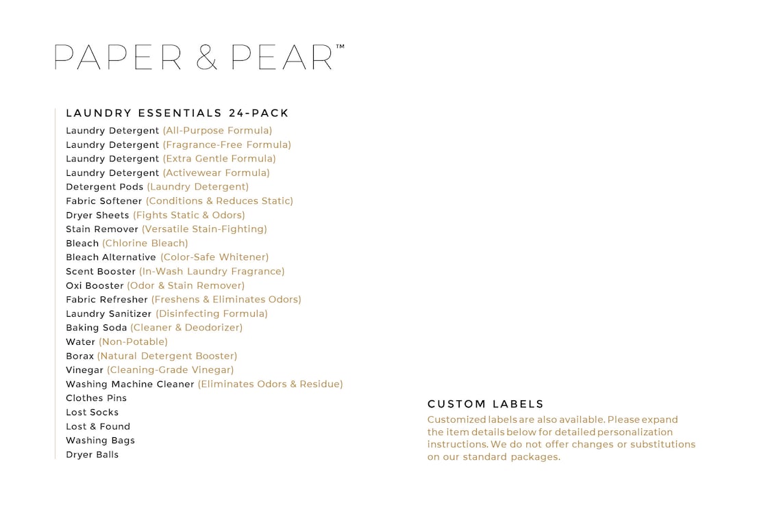 Clean-modern Laundry Room Essentials Labels Water and Oil - Etsy