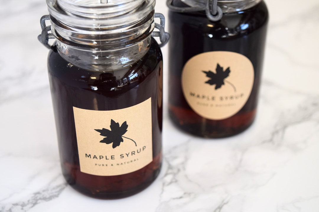 Modern Maple Syrup Labels • Custom • Water and Oil Resistant for ...