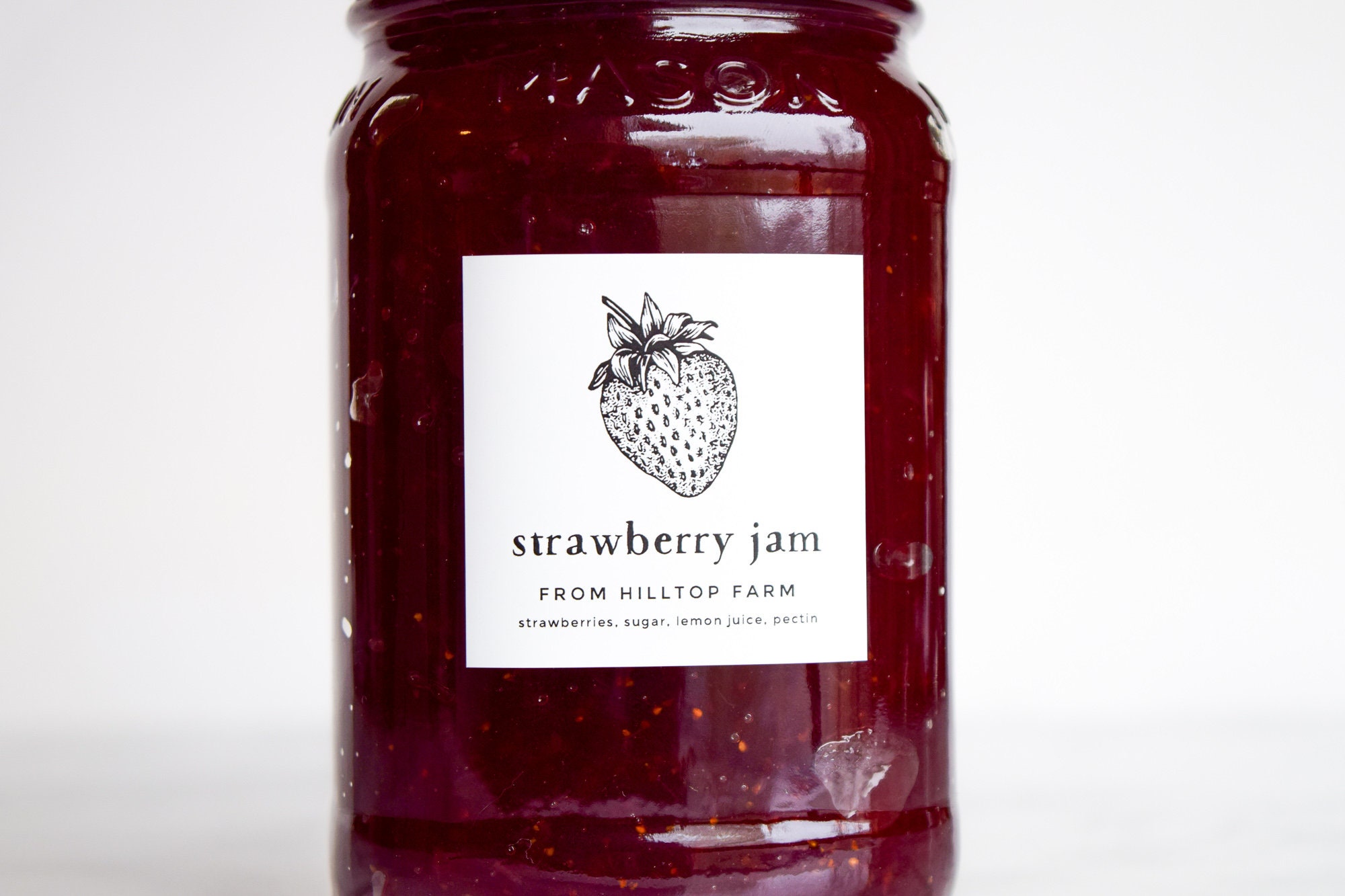 Strawberry Jam Jelly Labels Custom Stickers for Packaging | Etsy España