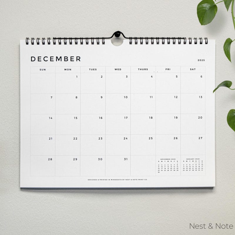 12 X 16 Calendar Template - Etsy