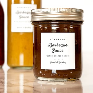 Retro-script Sauce and Salsa Labels • Personalized • Water and Oil ...