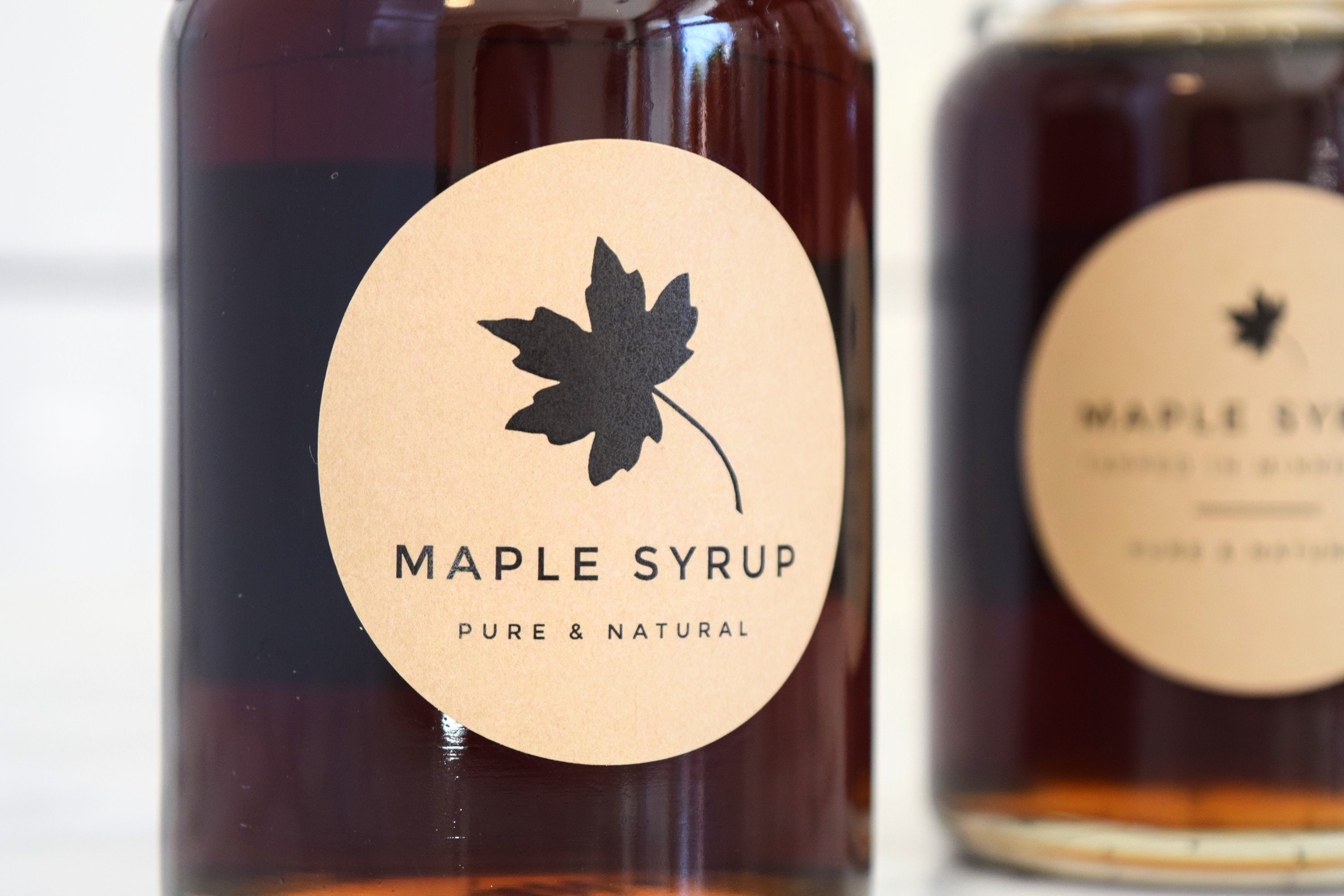 Modern Maple Syrup Labels • Custom • Water and Oil Resistant for ...