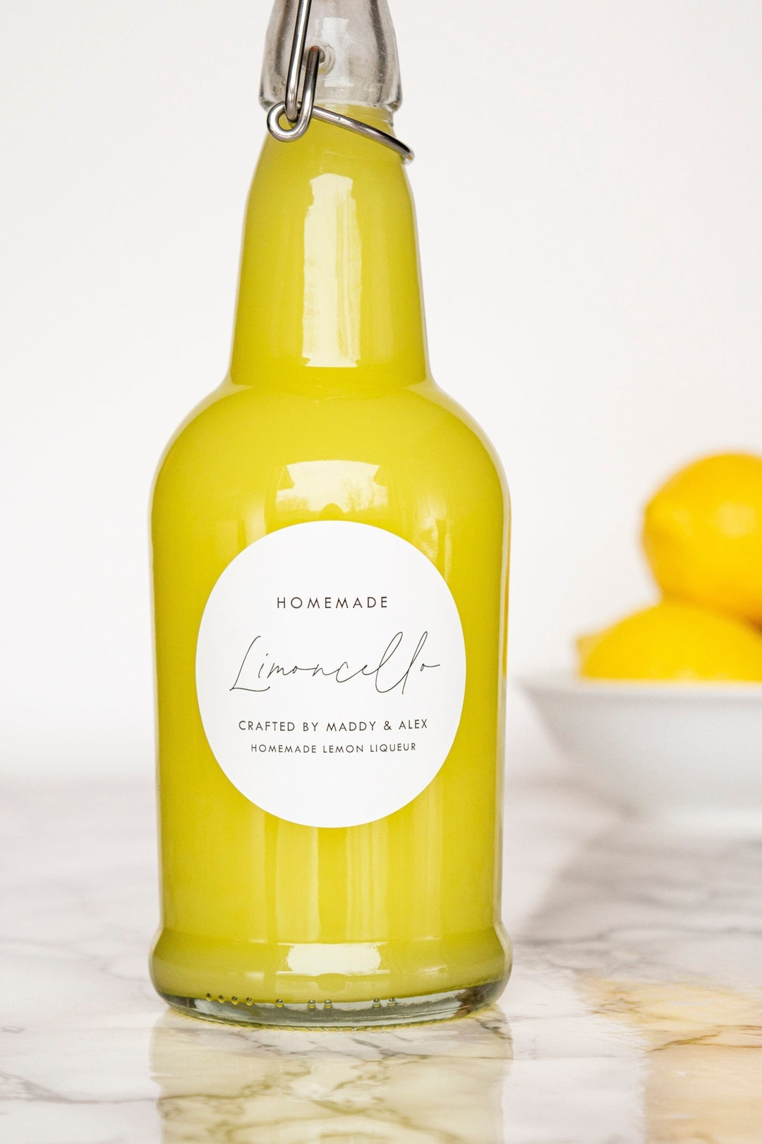 Script-nouveau Limoncello + Liqueur Labels • Custom • Water and Oil ...