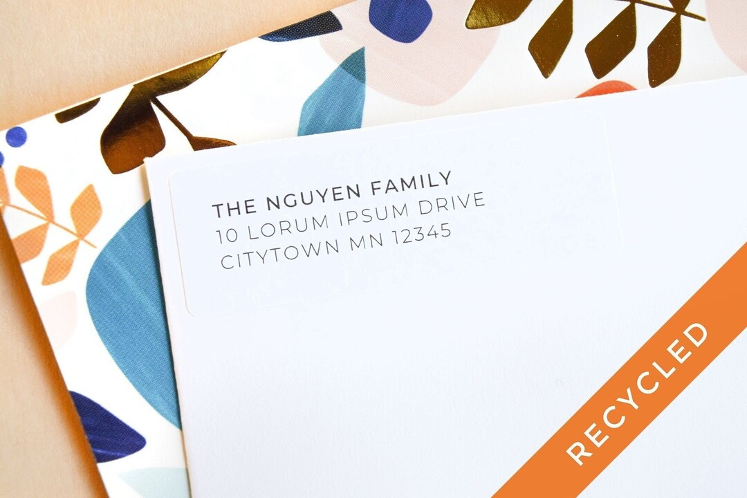 Return Address Labels • 150 per Package • Made From 100% Recycled Label ...