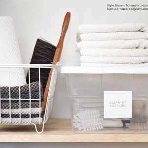 Minimalist Home Organization Labels • for Bath, Linen Closet, Storage ...