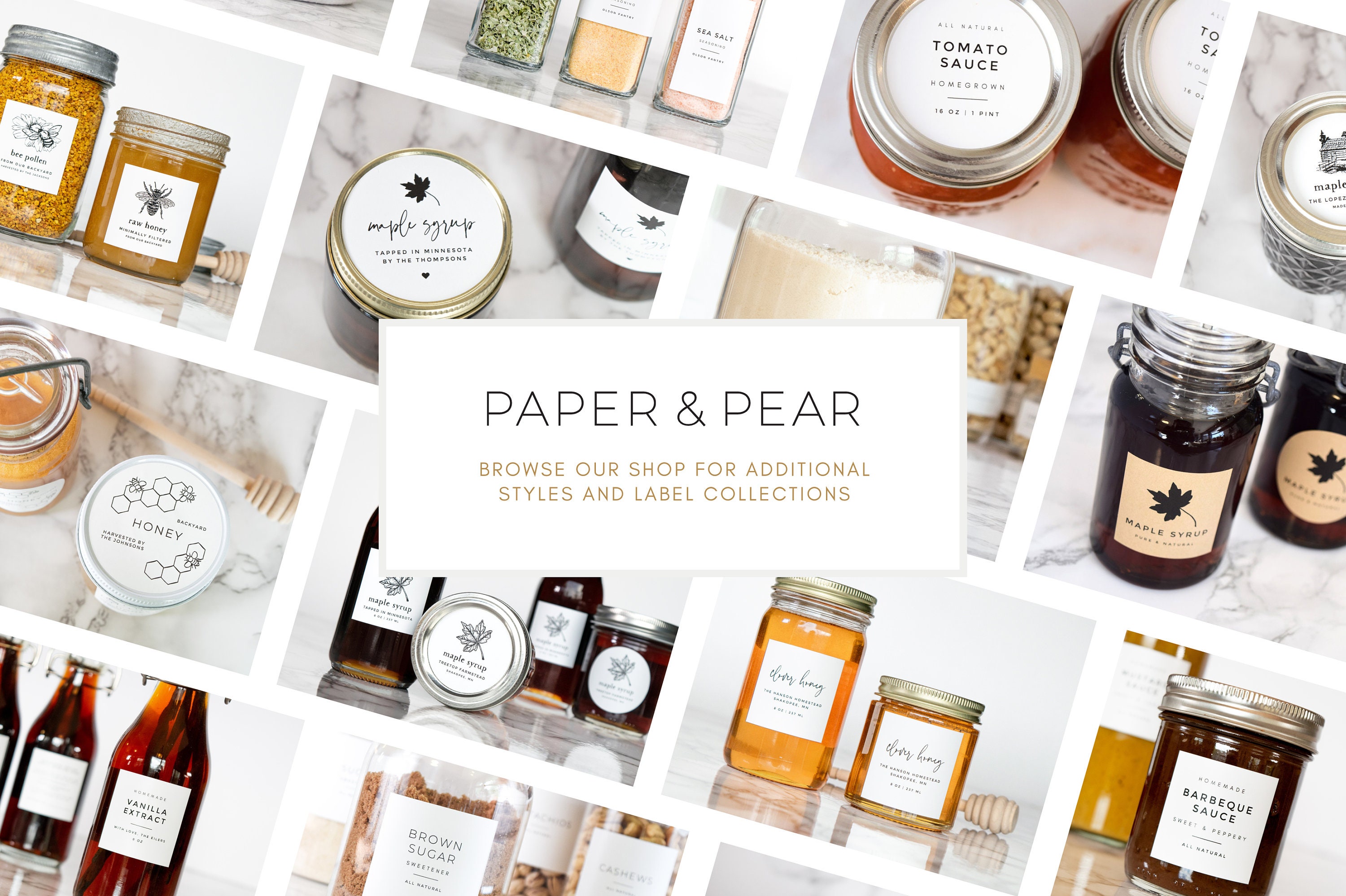 Block-style Jar and Bottle Labels Custom Silver Gold or - Etsy