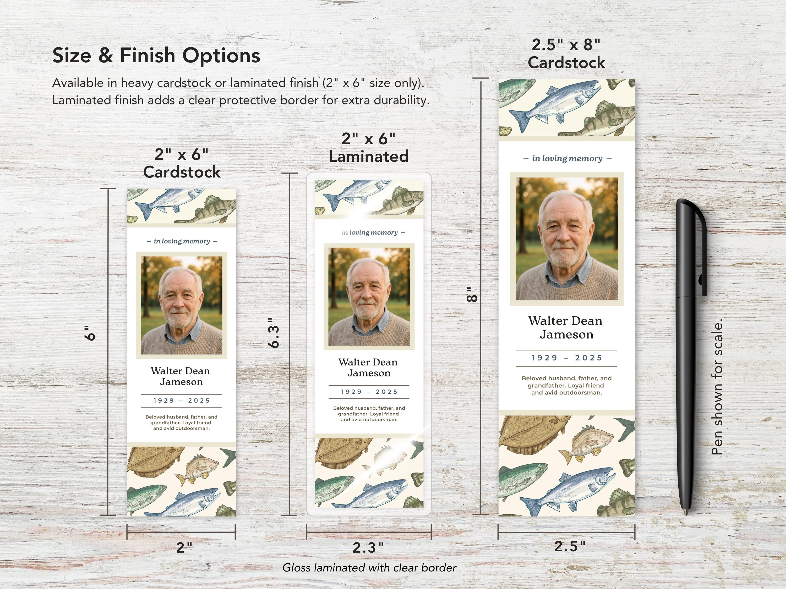 Personalized Memorial Bookmarks • Custom Keepsakes With Photo + Text ...