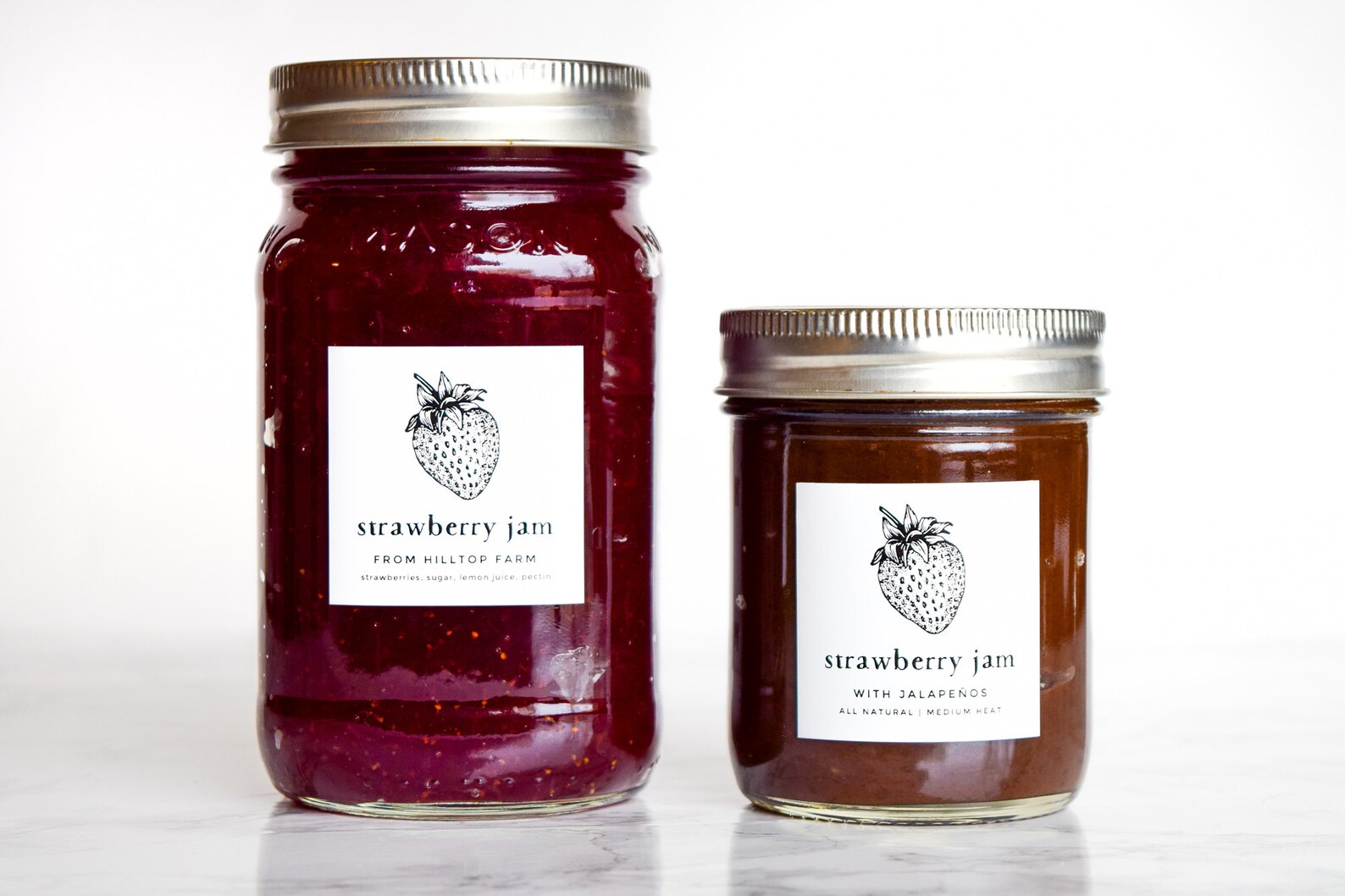 Strawberry Jam Jelly Labels Custom Stickers for Packaging | Etsy