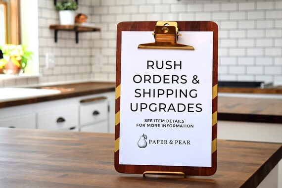 Rush Order & Shipping Upgrades Add-On | Etsy