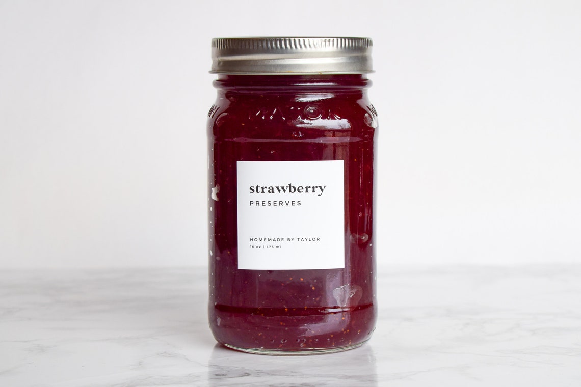 Glam-pop Jam Jelly Labels Custom Stickers for Packaging - Etsy