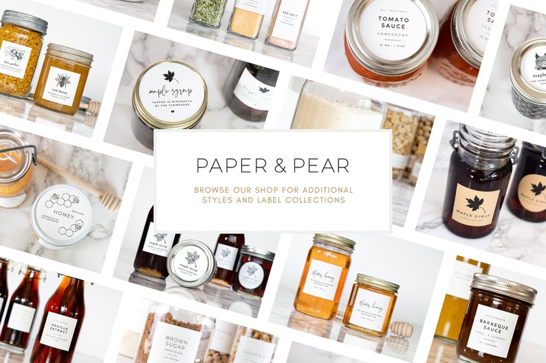 Classic Jar and Canning Labels • Custom • Durable, Water and Oil ...