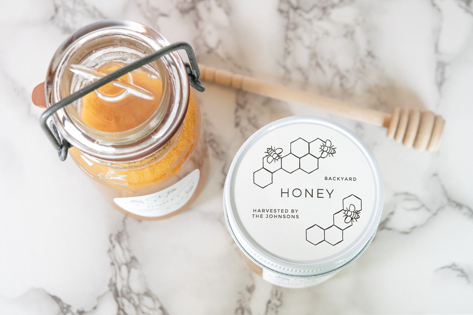 Honeycomb Honey Labels • Personalized • Water and Oil Resistant • by ...