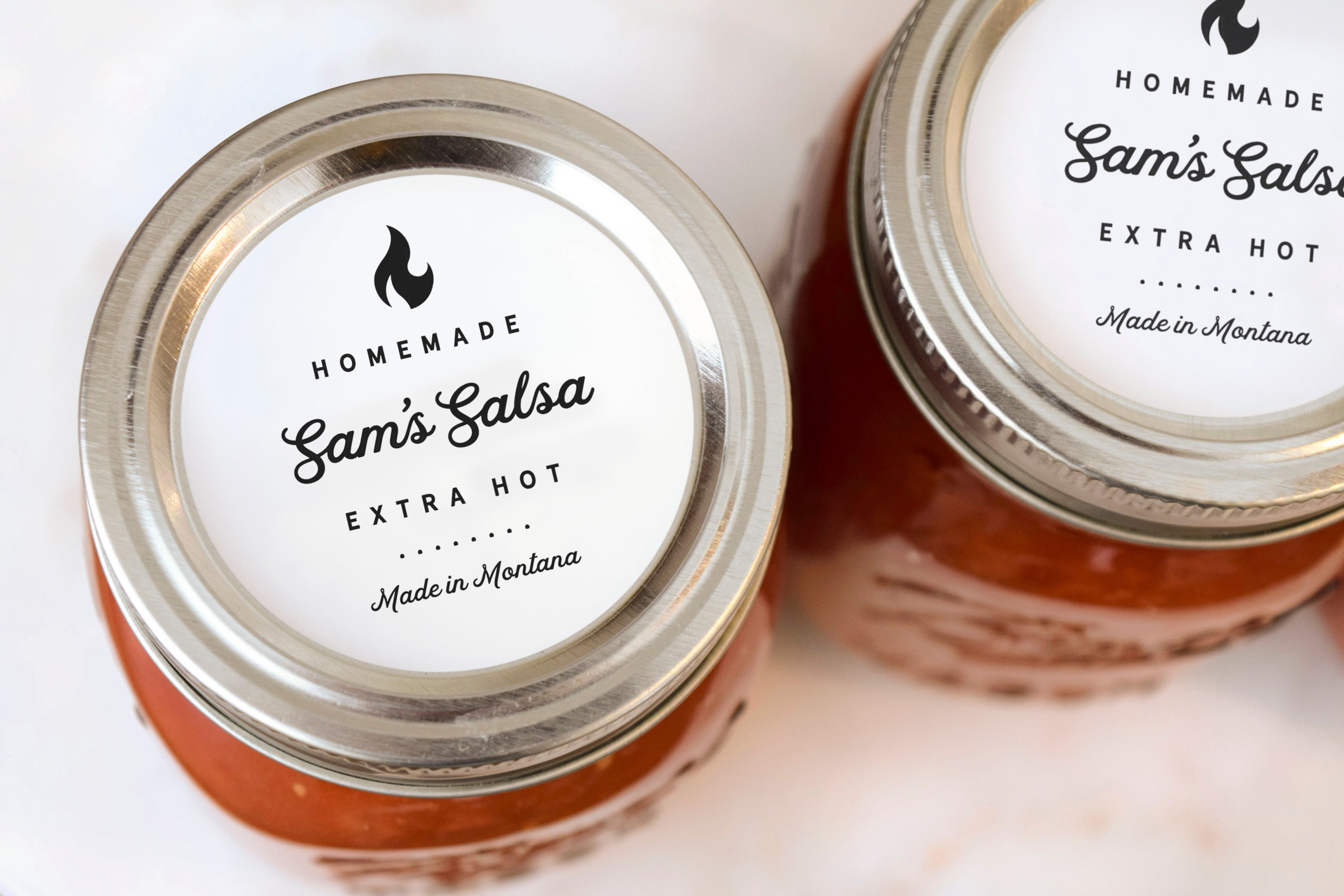 Retro-script Sauce and Salsa Labels Personalized Water and - Etsy