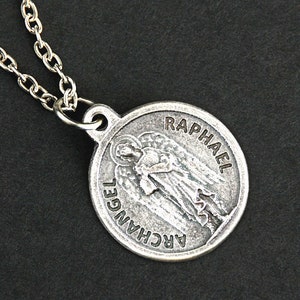 Archangel Raphael Necklace. Catholic Angel Raphael Prayer Necklace ...