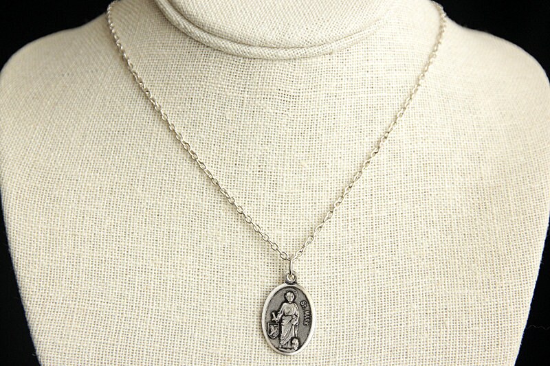 Saint Mark Medal Necklace. St Mark Necklace. Catholic - Etsy