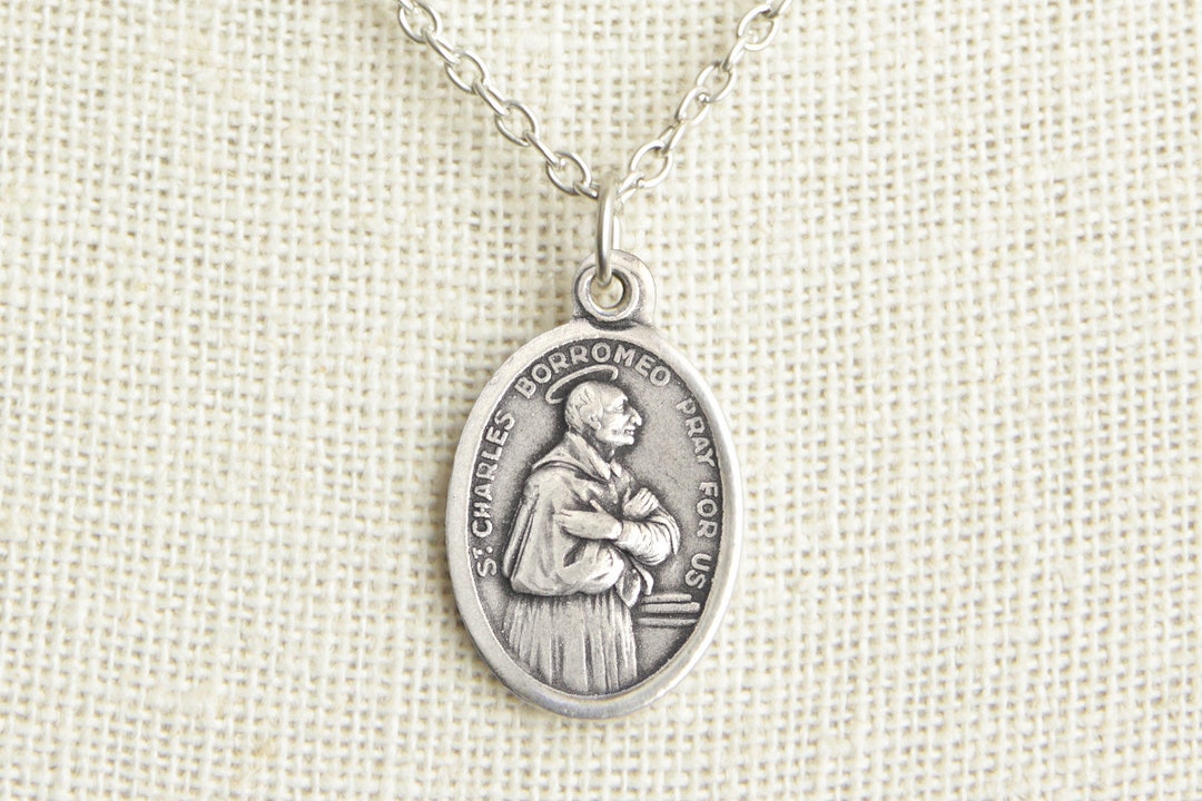 Charles Borromeo Medal Necklace. Charles Borromeo Necklace. Catholic ...