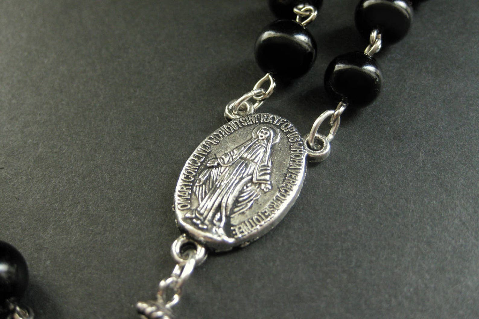 Black Pocket Rosary. Short Rosary. Black Prayer Beads. Unisex - Etsy