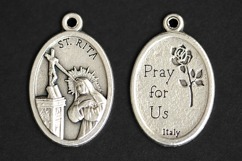 Saint Rita Medal Necklace. St Rita Necklace. Catholic | Etsy