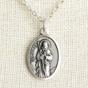 Saint James Medal Necklace. St James Necklace. Catholic Necklace ...