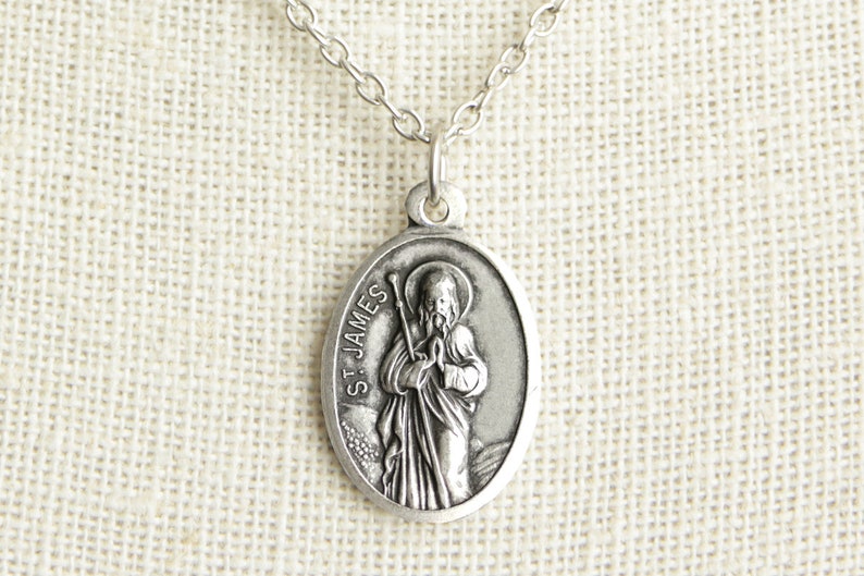 Saint James Medal Necklace. St James Necklace. Catholic Necklace ...