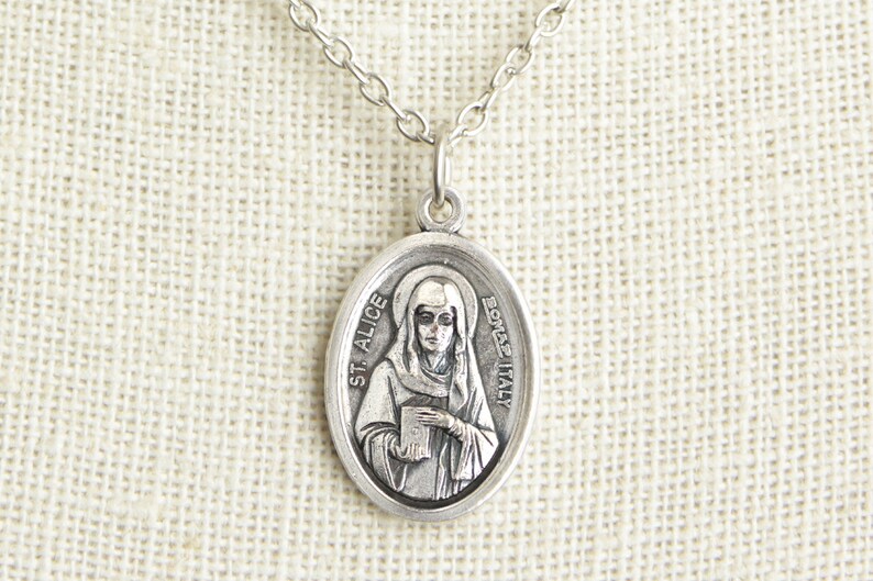 Saint Alice Medal Necklace. St Alice Necklace. Catholic - Etsy
