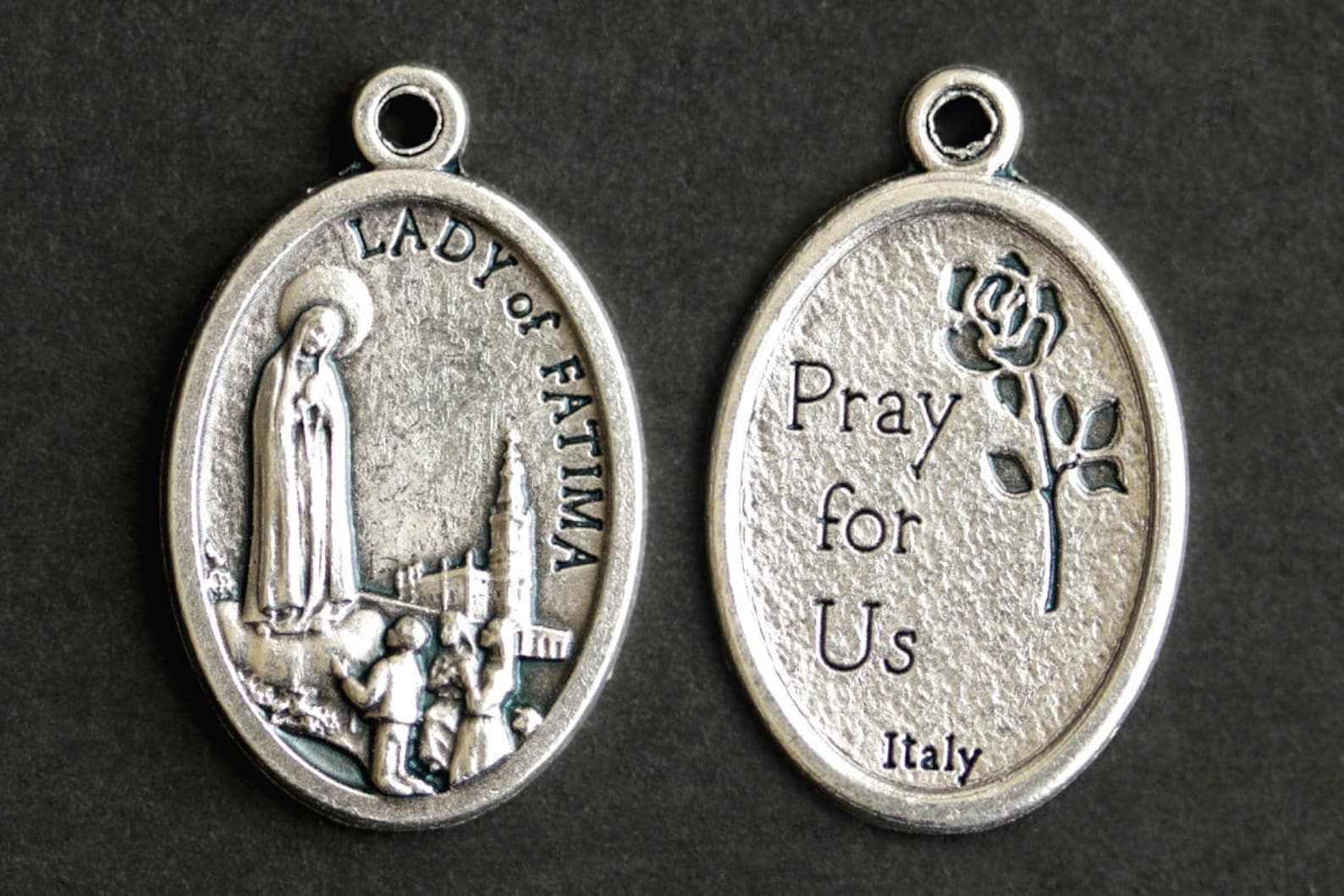 Our Lady of Fatima Medal Necklace. OL of Fatima Necklace. - Etsy