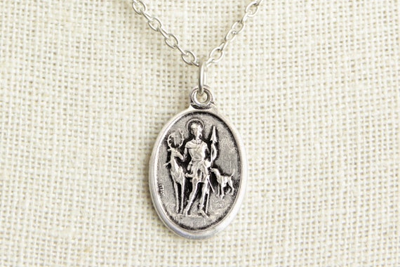 Saint Hubert Medal Necklace. St Hubert Necklace. Catholic | Etsy