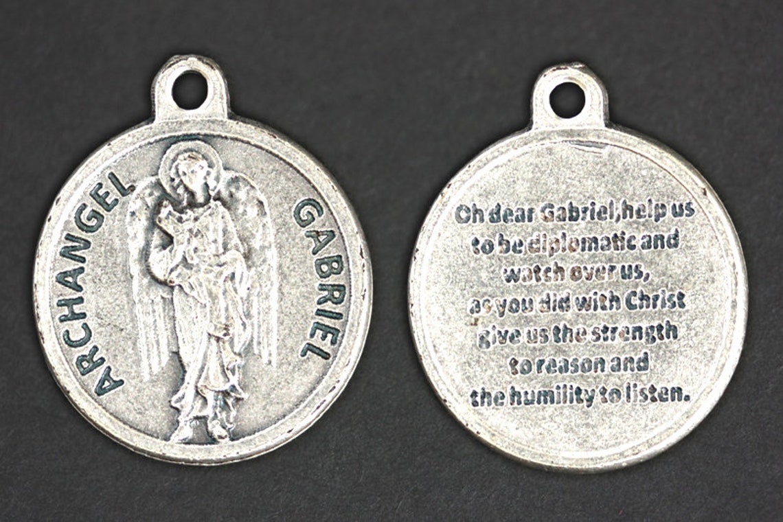 Archangel Gabriel Necklace. Saint Gabriel Prayer Necklace. - Etsy