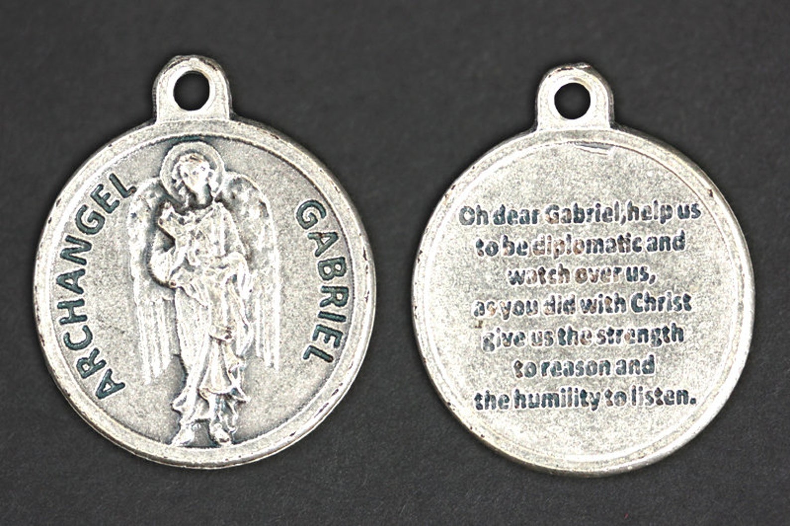 Archangel Gabriel Necklace. Saint Gabriel Prayer Necklace. - Etsy