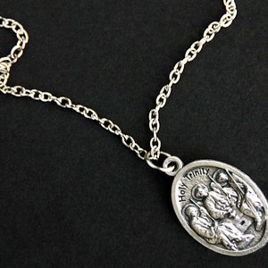 Holy Trinity Medal Necklace. Holy Trinity Necklace. Catholic Necklace ...