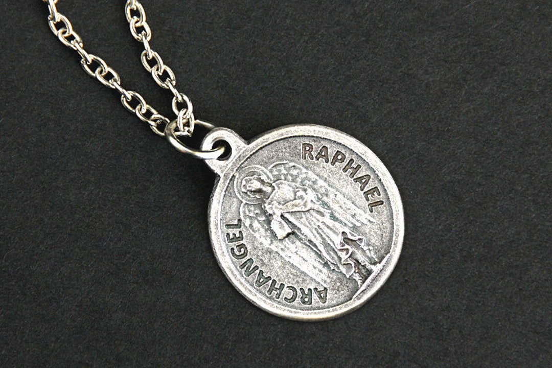 Archangel Raphael Necklace. Catholic Angel Raphael Prayer Necklace ...