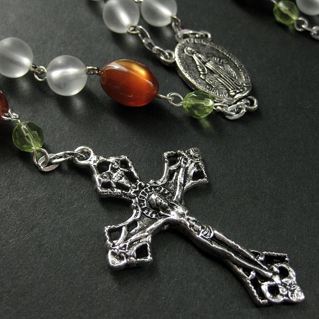 Autumn Rosary. Catholic Rosary in Autumn Orange, Spring Green and ...