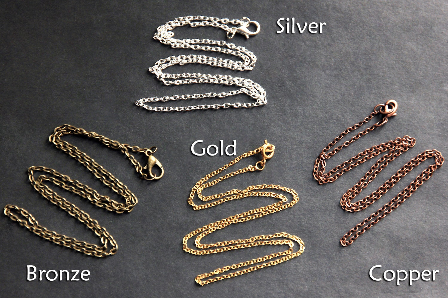 Necklace Chain. custom Length Silver Plated Chain. Gold - Etsy