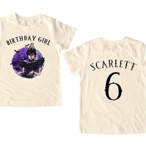 Wednesday Birthday Girl Shirt, Custom Name & Number T-shirt - Etsy
