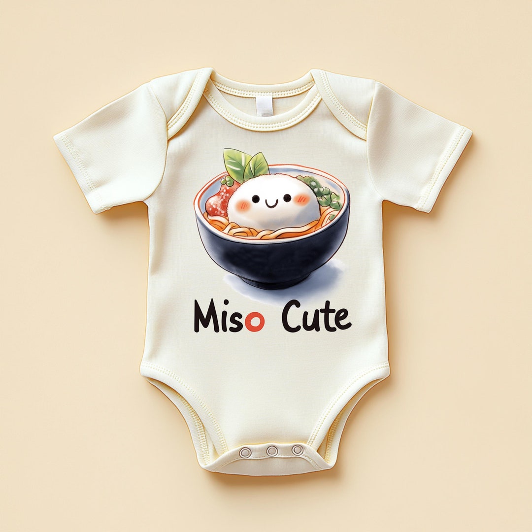 Chibi Kawaii Miso Cute Onesie®, Personalized Miso Cute Newborn Bodysuit ...