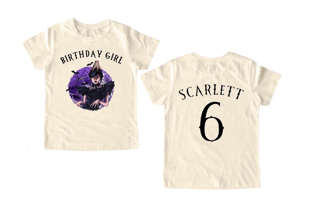 Wednesday Birthday Girl Shirt, Custom Name & Number T-shirt - Etsy