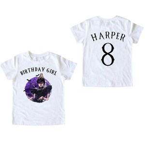 Wednesday Birthday Girl Shirt, Custom Name & Number T-shirt - Etsy
